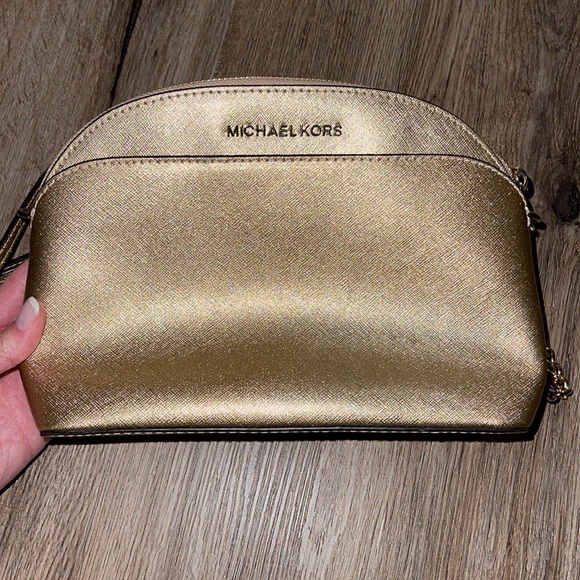 Michael Kors | Bags | Gold Mk Crossbody | Poshmark